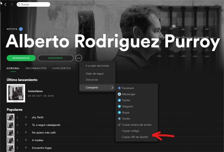 Como crear y añadir un boton de "Seguir" de Spotify en tu web o blog ...